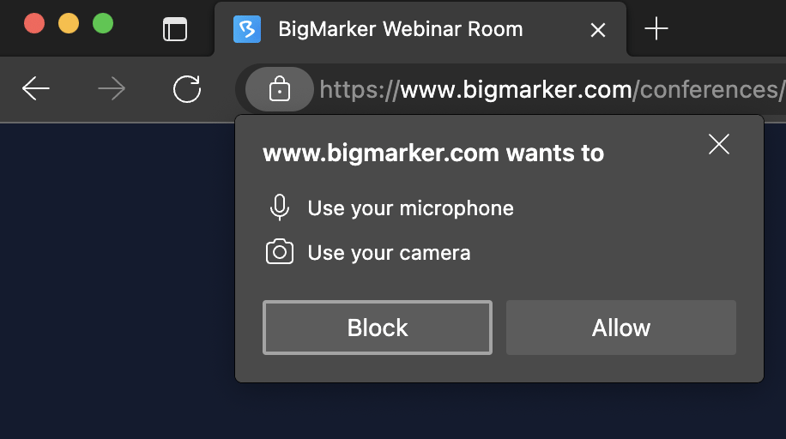Output Options for Your Microphone & Camera on BigMarker